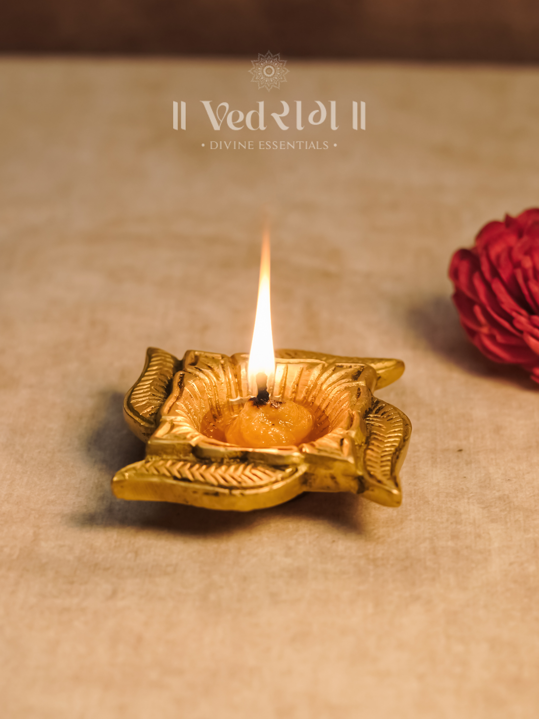 Brass Diya Stand | Handcrafted Brass Lamp Holder | Traditional Deepam ...