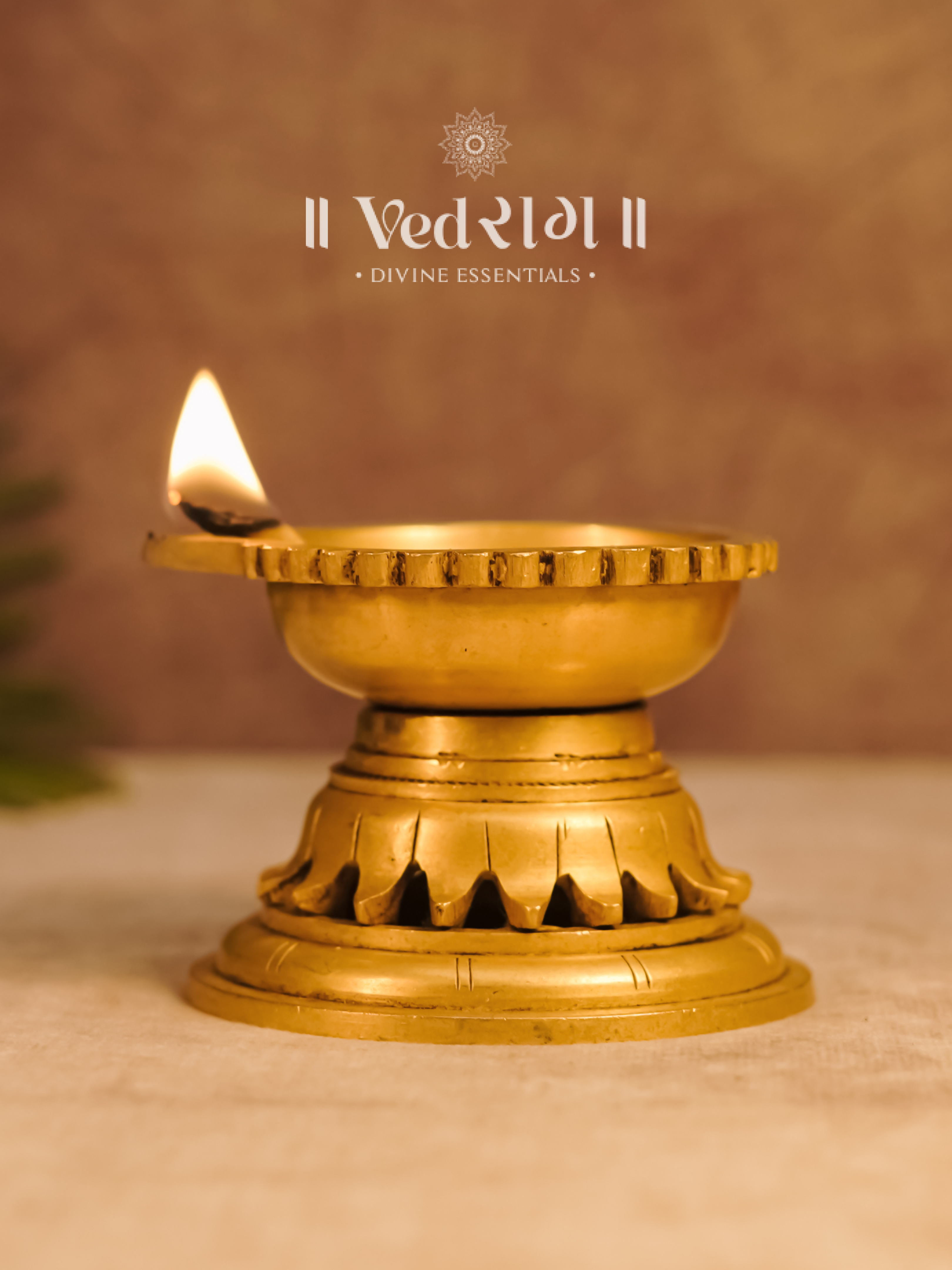 Brass Saroj Deep | Lotus-Shaped Brass Lamp for Home & Temple | Symbol ...